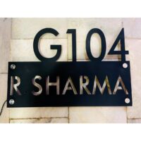 Metal Waterproof LED Name Plate - warm white leds