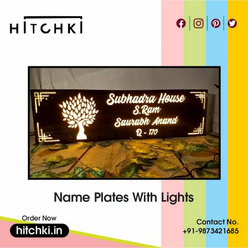 Led Light Nameplates With Light For Home | HITCHKI