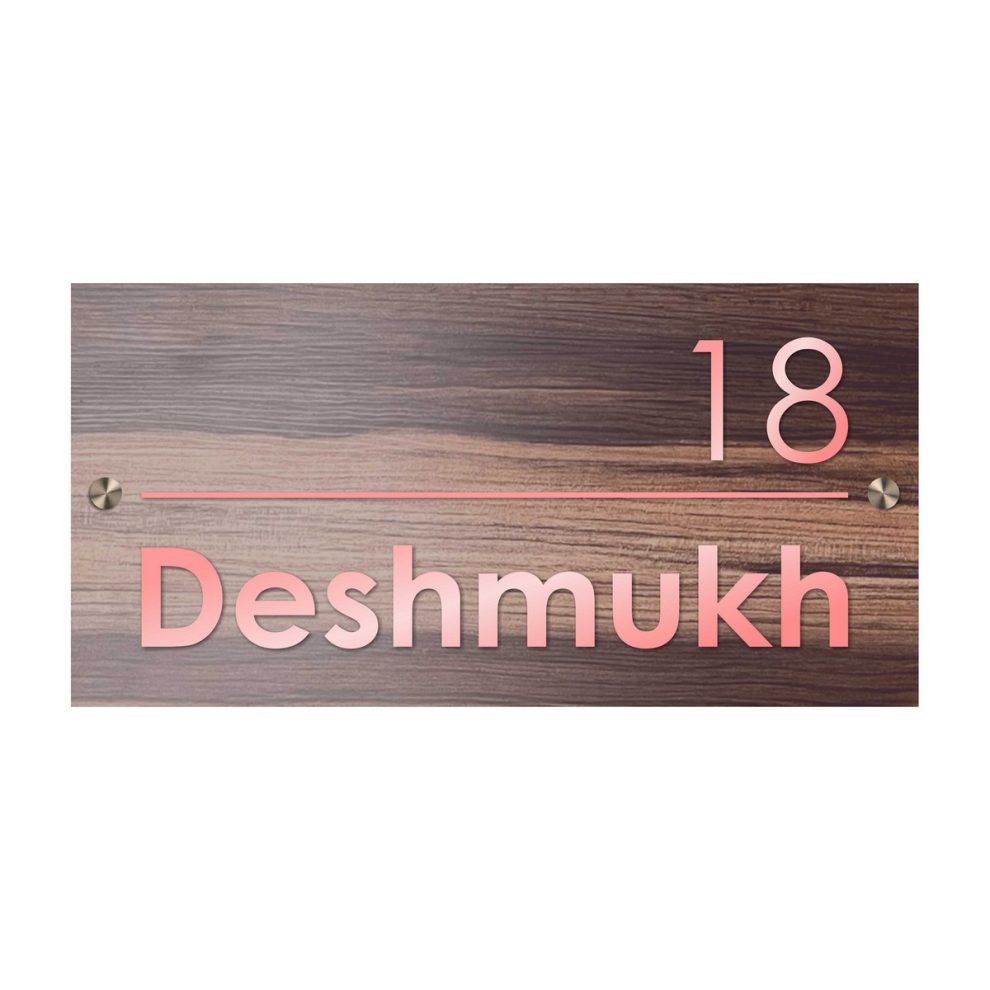 Wooden ACP-Based Nameplate with Acrylic Letters – Deshmukh’s