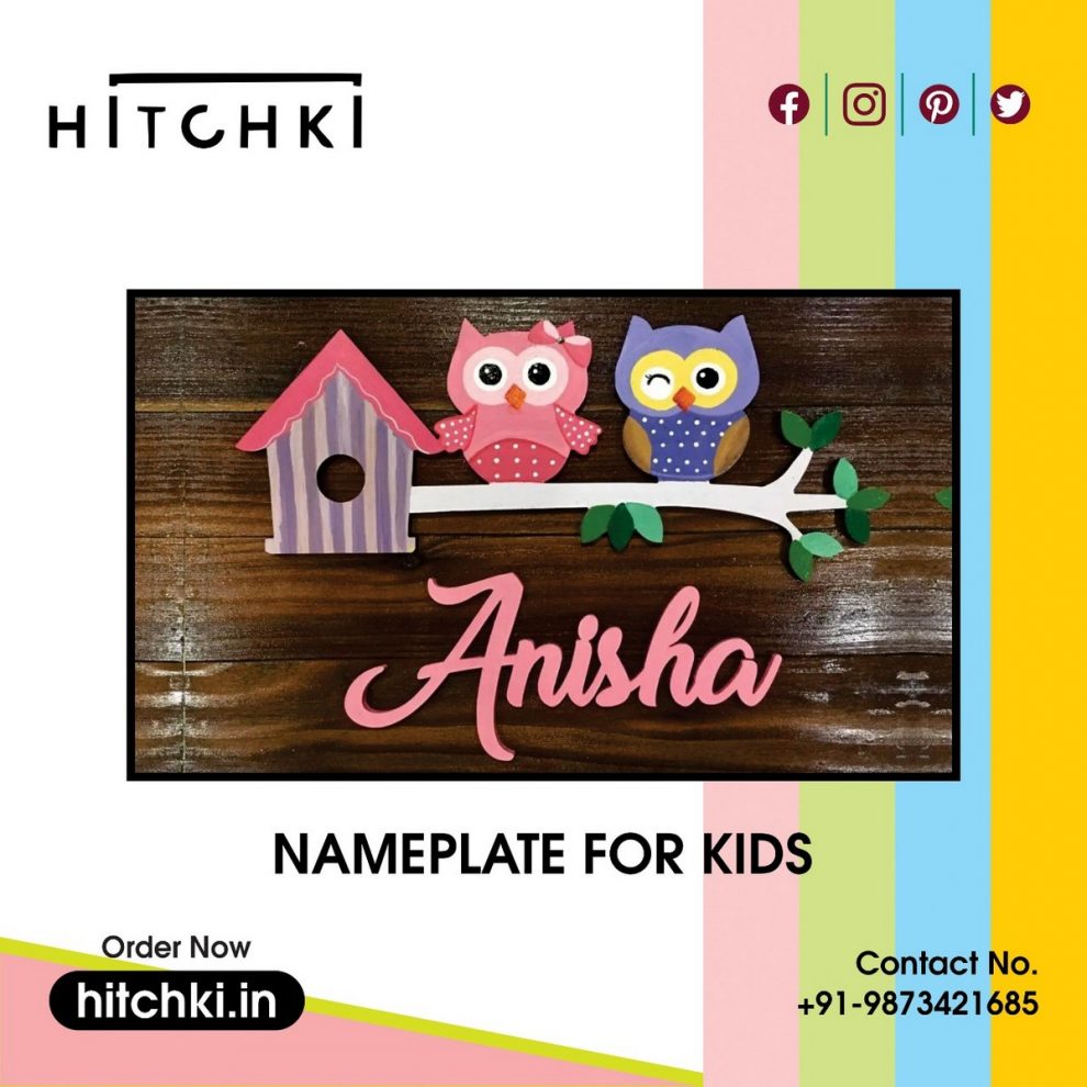 Fancy and Handmade Nameplates for Kids | HITCHKI