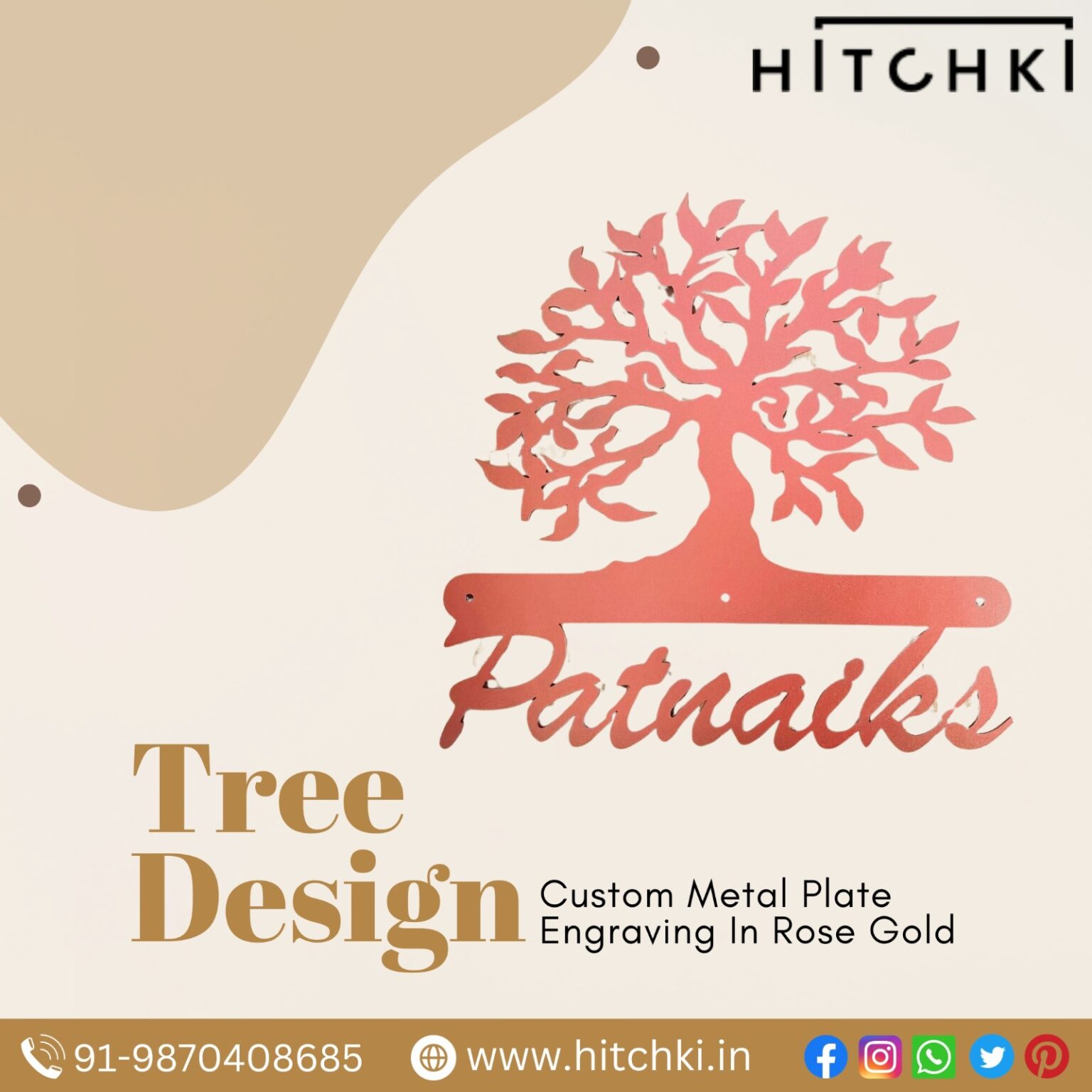 Custom Metal Engraved Nameplate 🌳 Unveil the Artistry
