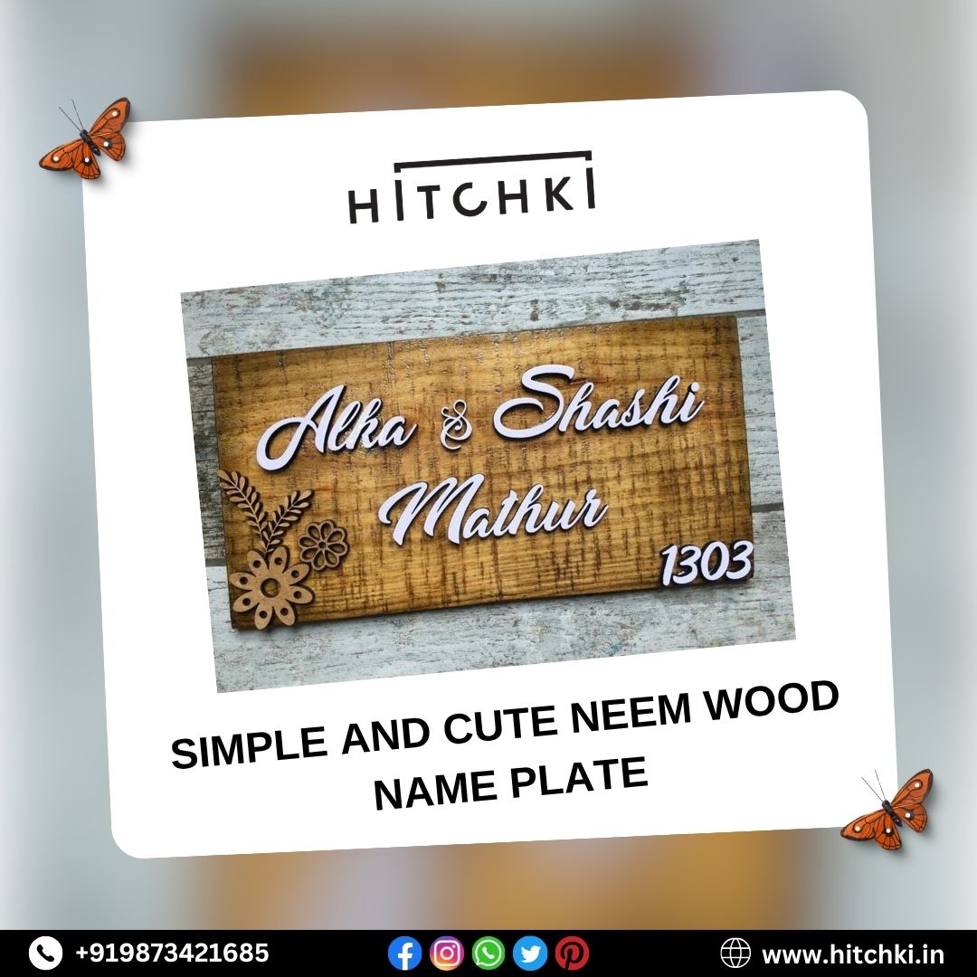 Sheesham Wood Name Plate: Add Timeless Luxury to Your Home