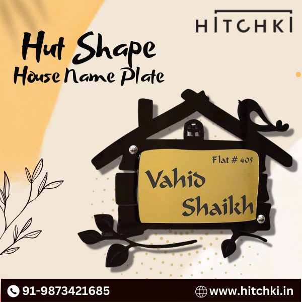 Hut Shape House Nameplate | New Classic And Contemporary