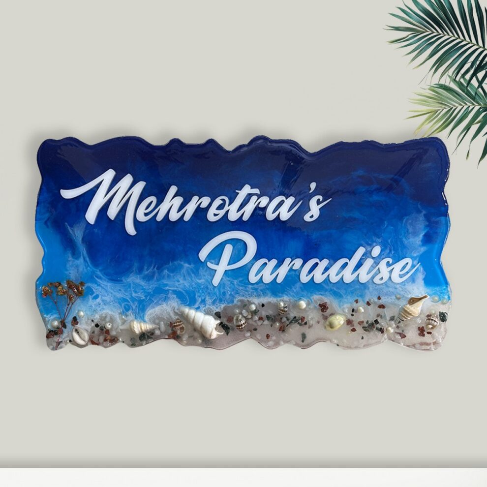 Ocean Theme Resin Nameplate | Resin Casting Nameplate