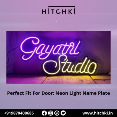 Beautiful Neon Name Plate | Perfect Fit for Your Door