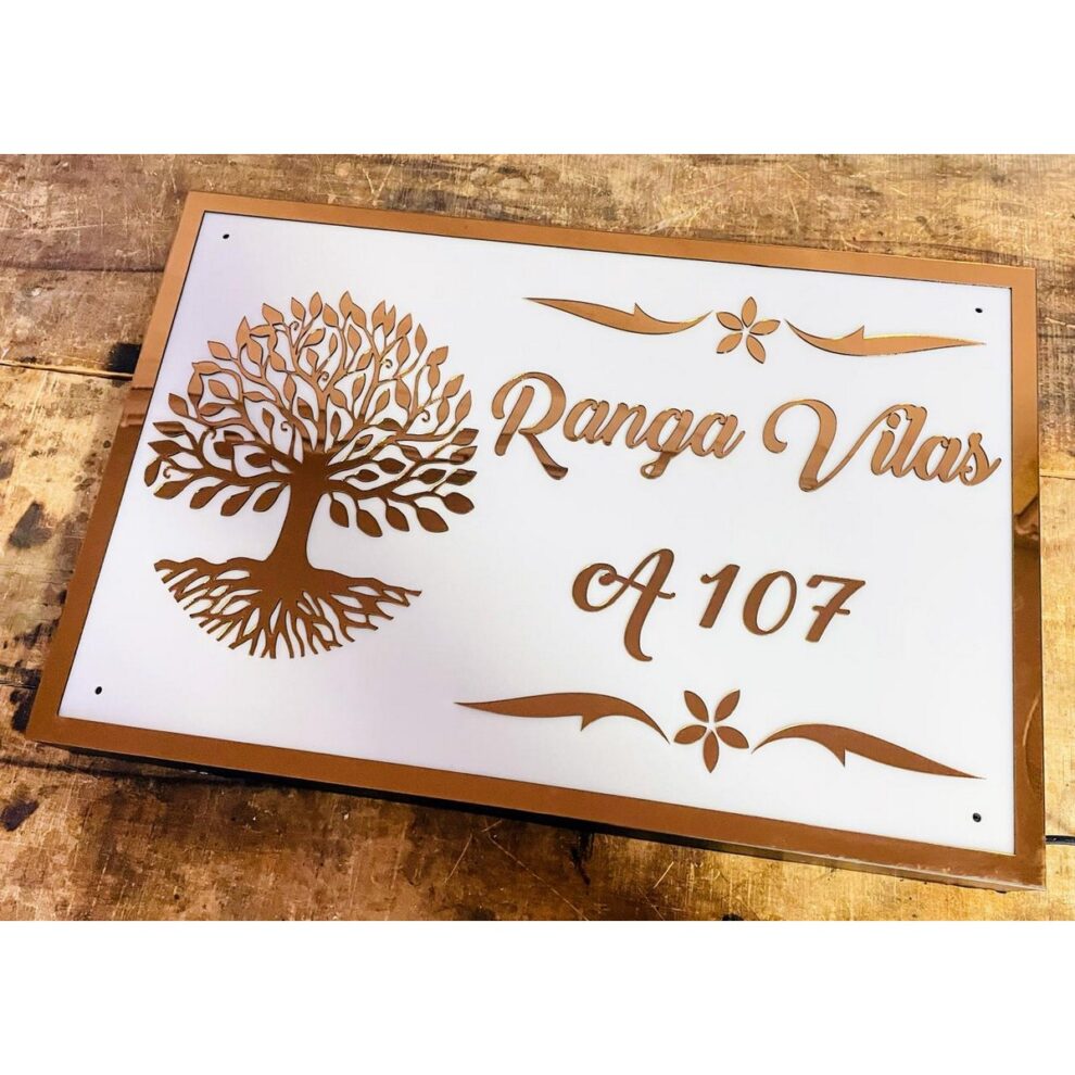 3D Embossed Letters LED Acrylic Name Plate | Personalised