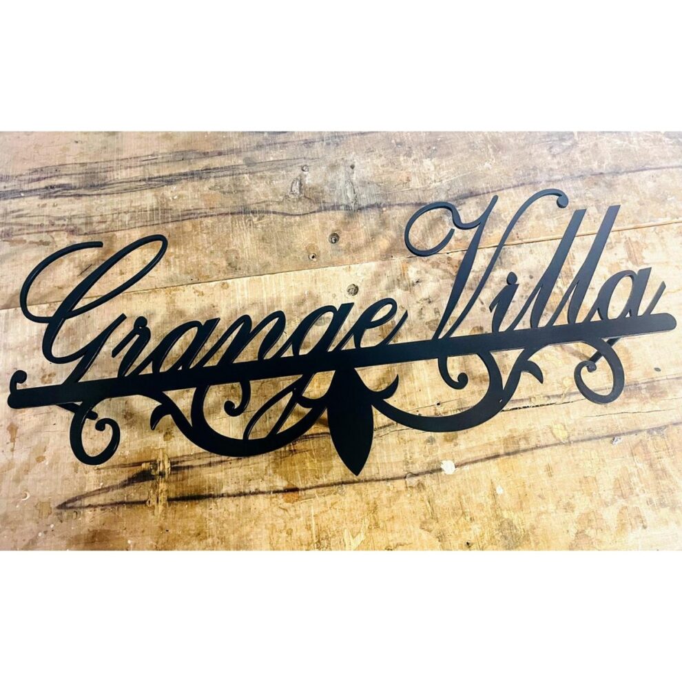 Personalized Metal Home Wall Name Plate | Weatherproof