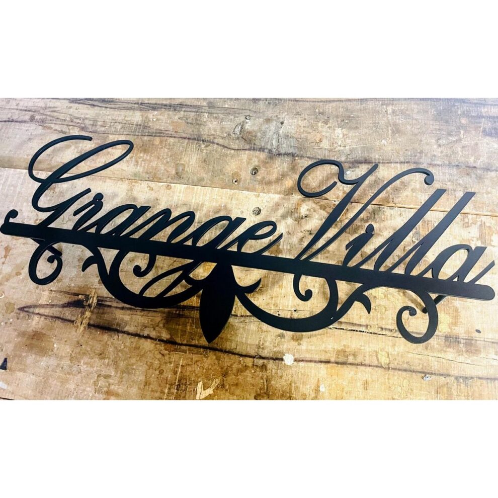 Personalized Metal Home Wall Name Plate | Weatherproof