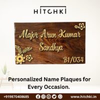 Personalized Wooden Nameplate 🏡 Craftsmanship Unveiled