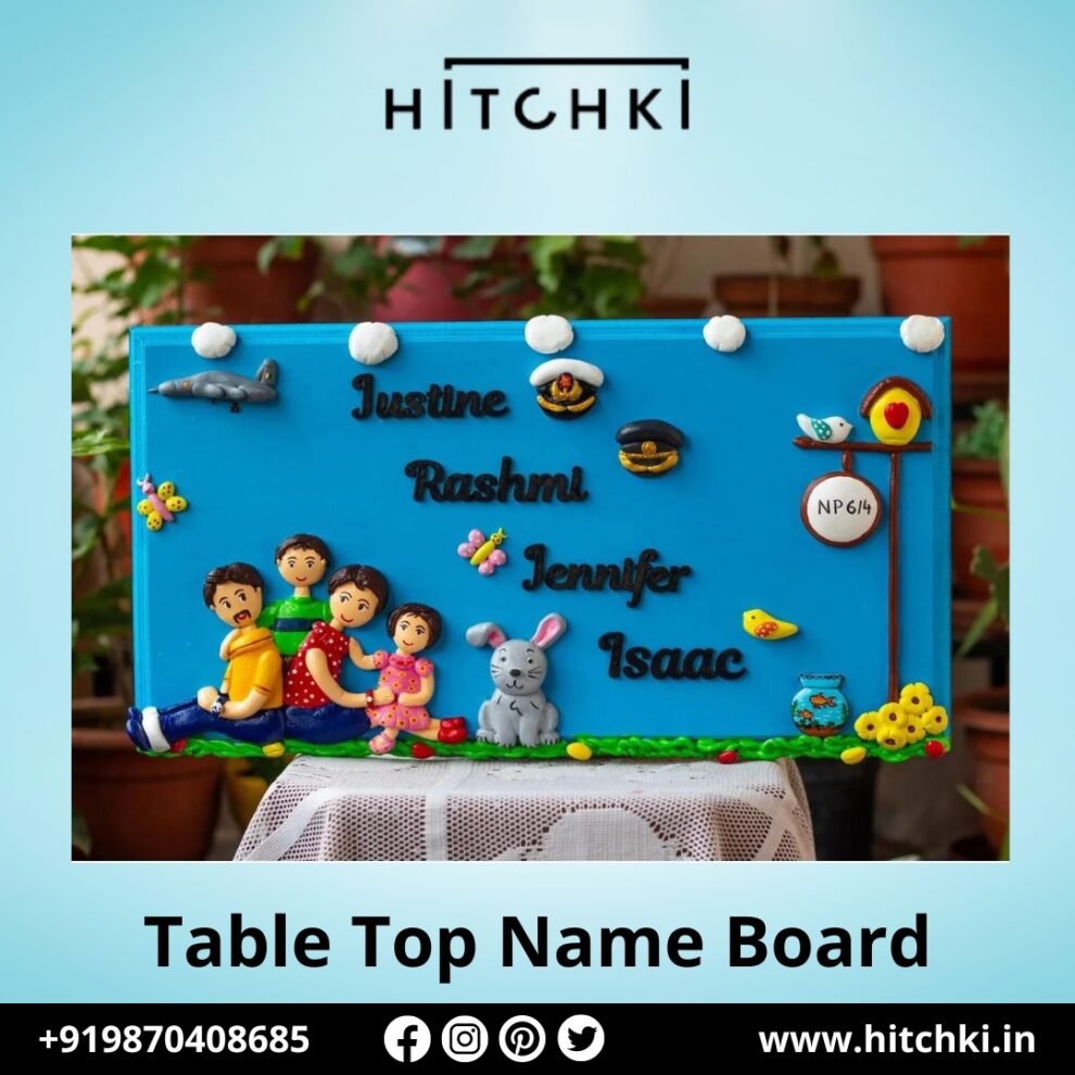 Personalized Table Top Name Board - Blend of Fun & Elegance