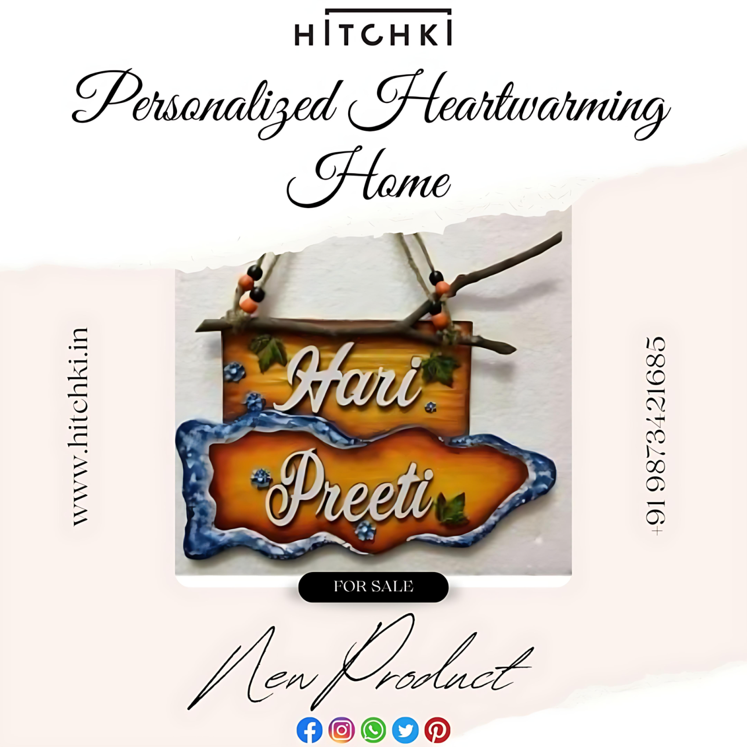Personalized Wooden Name Plates for Home – by Hitchki.in