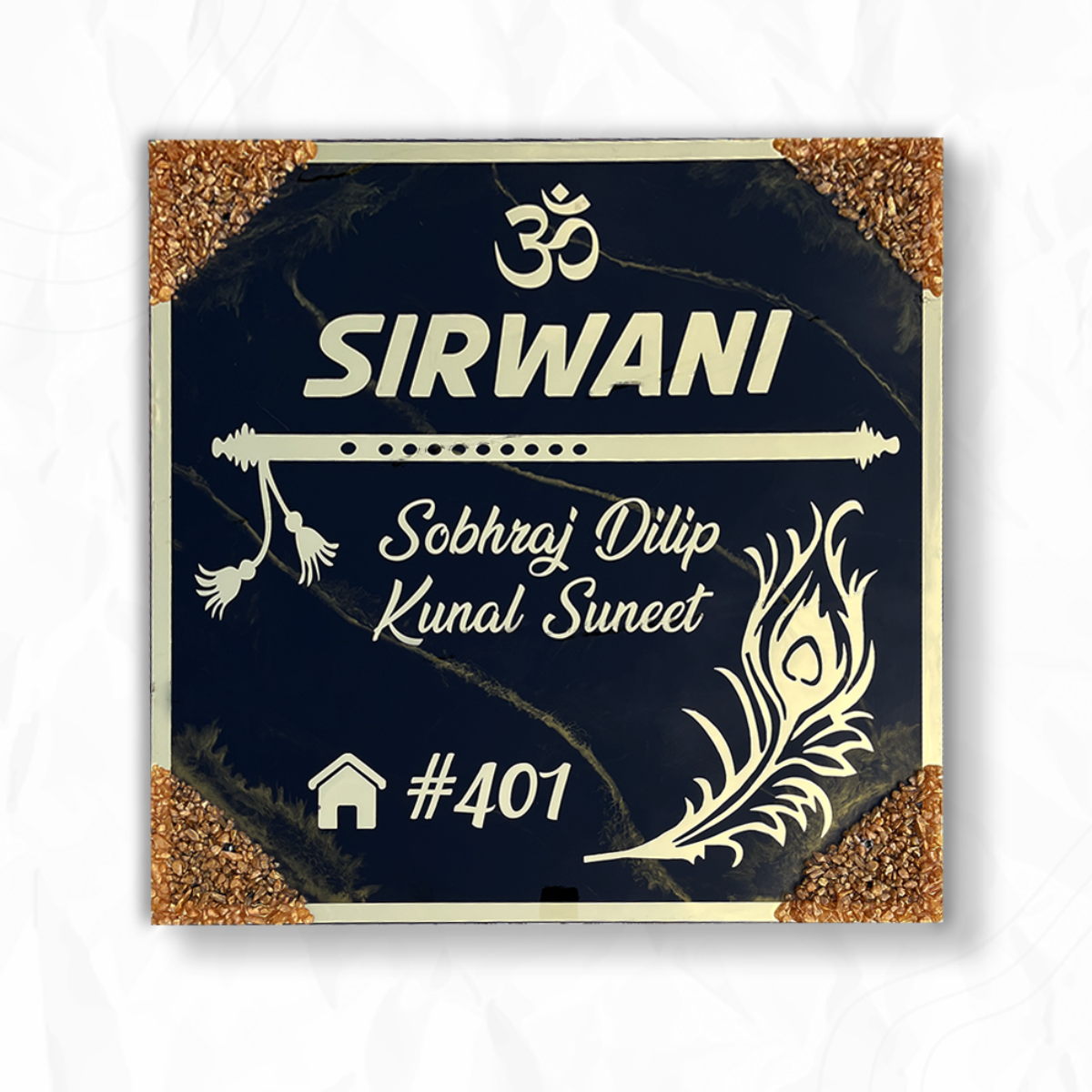Resin Name Plate with Light | Brighten Your Home’s Entrance