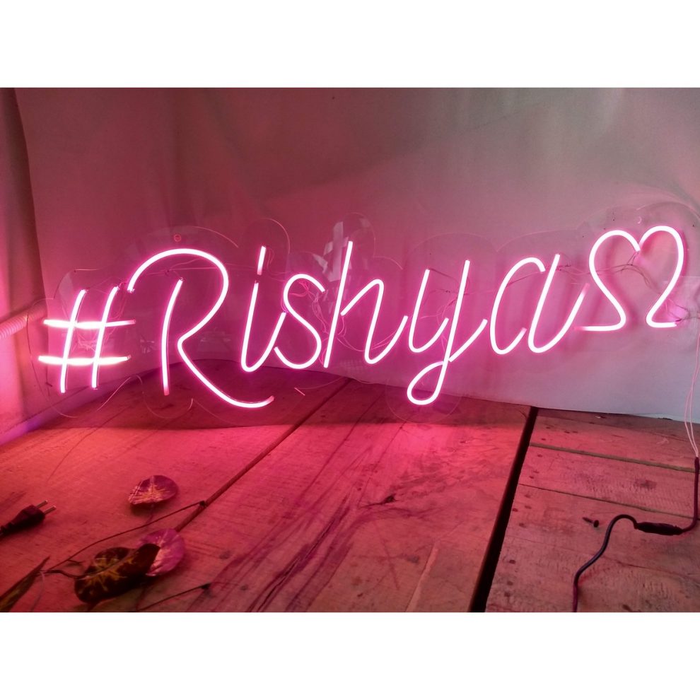 Rishya Neon Sign Design As Per The Customer Requirements