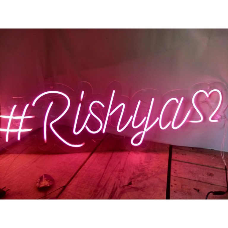 Rishya Neon Sign Design As Per The Customer Requirements