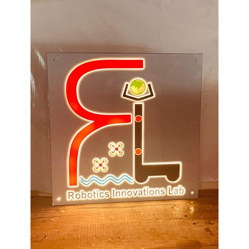 Robotics Company Acrylic LED Name Plate | Customized