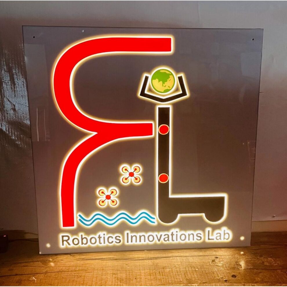 Robotics Company Acrylic LED Name Plate | Customized