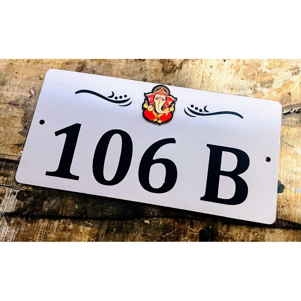 Room Number Engraved Name Plate | Stainless Steel Designed