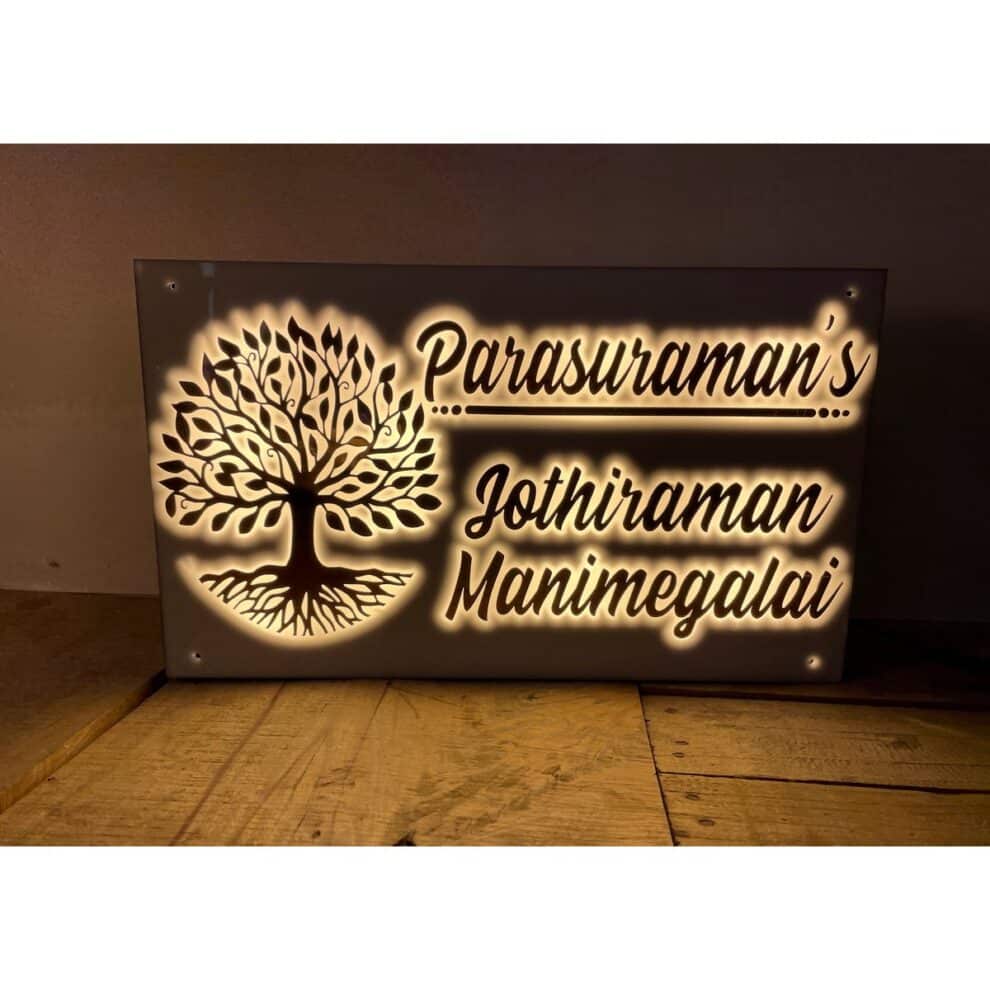 Multicolor Printed Design Name Plate – White Embossed Letters | HITCHKI