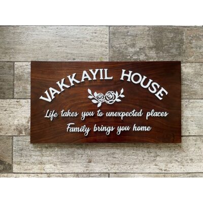 Unique Wooden Nameplate Designs For Home | HITCHKI