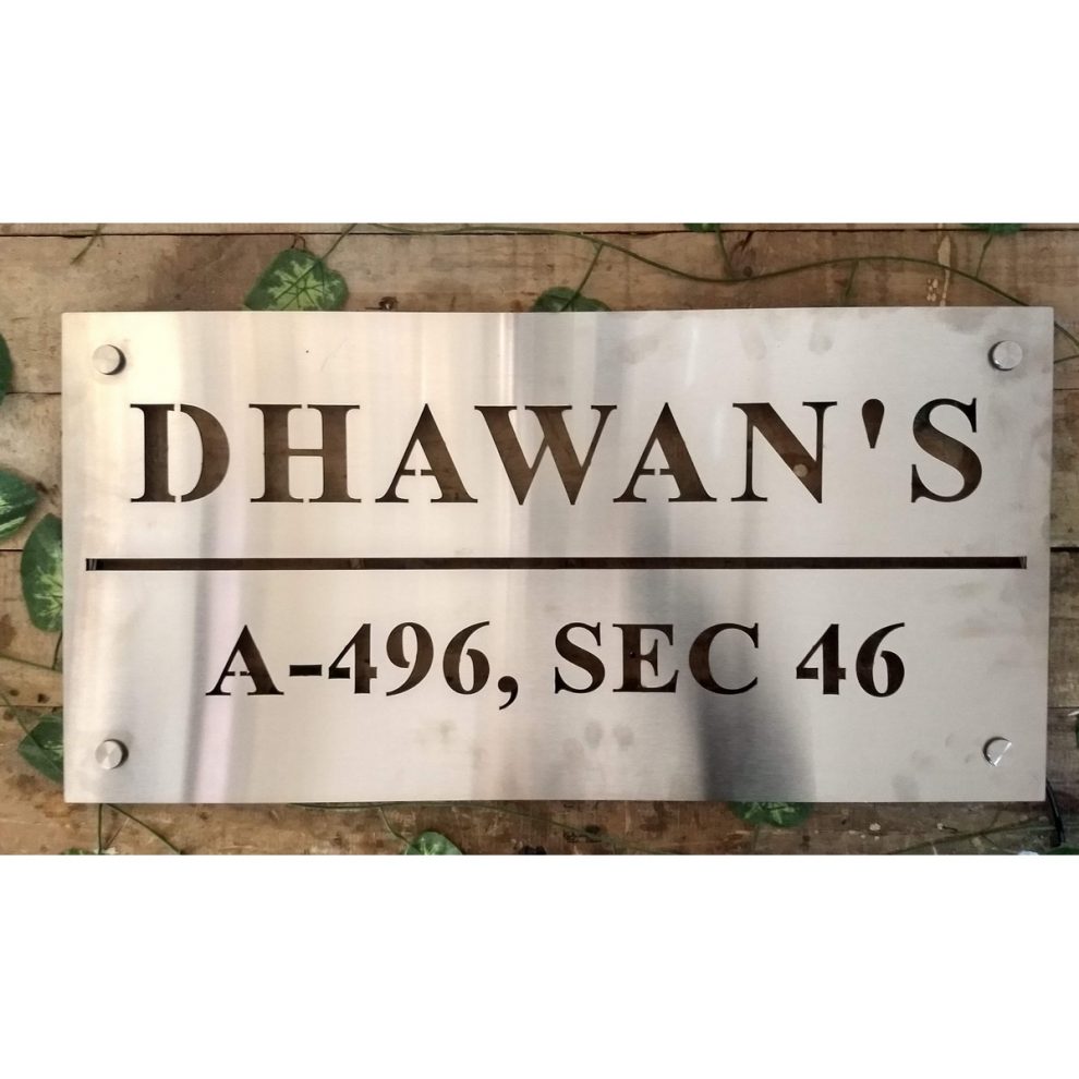 SS 304 Waterproof LED Name Plate | With Brandee LED's