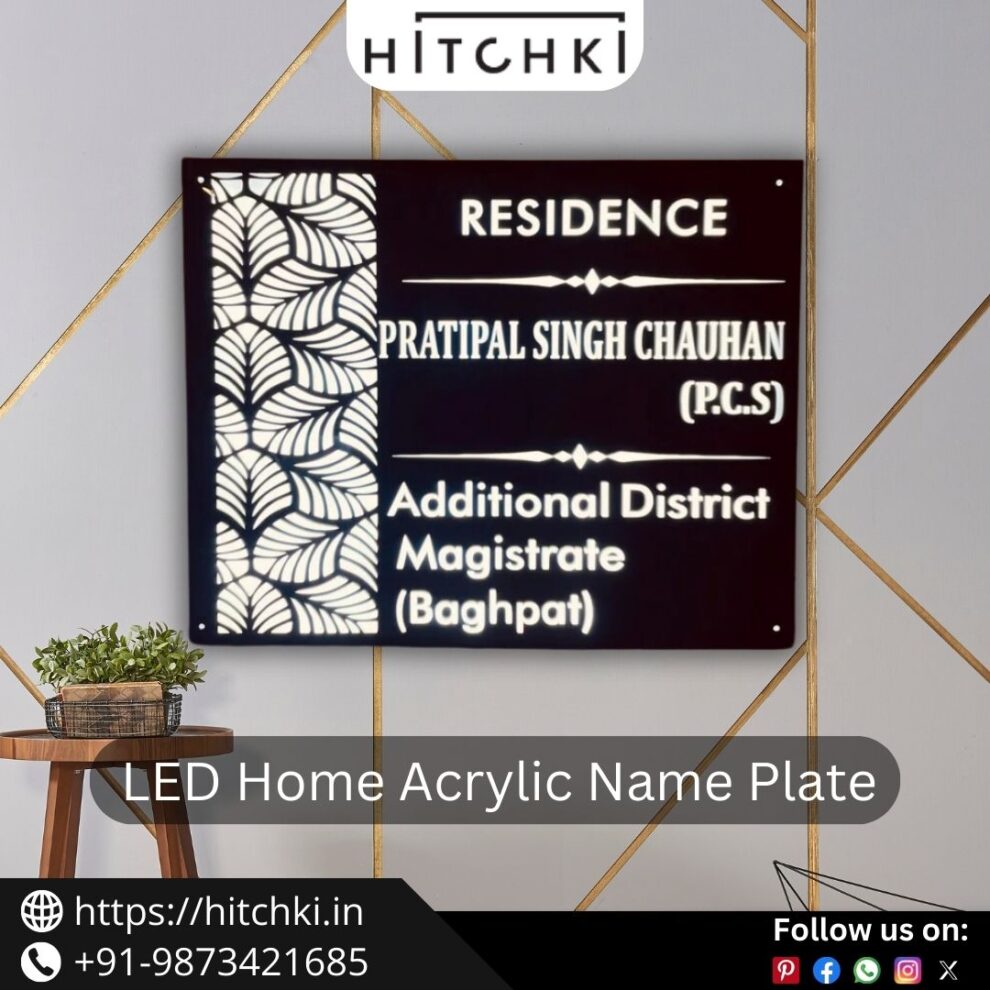 LED Home Acrylic Nameplate | Shine Bright With