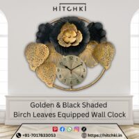 Unique Birch Leaves Wall Clock: Artistic and Elegant Design