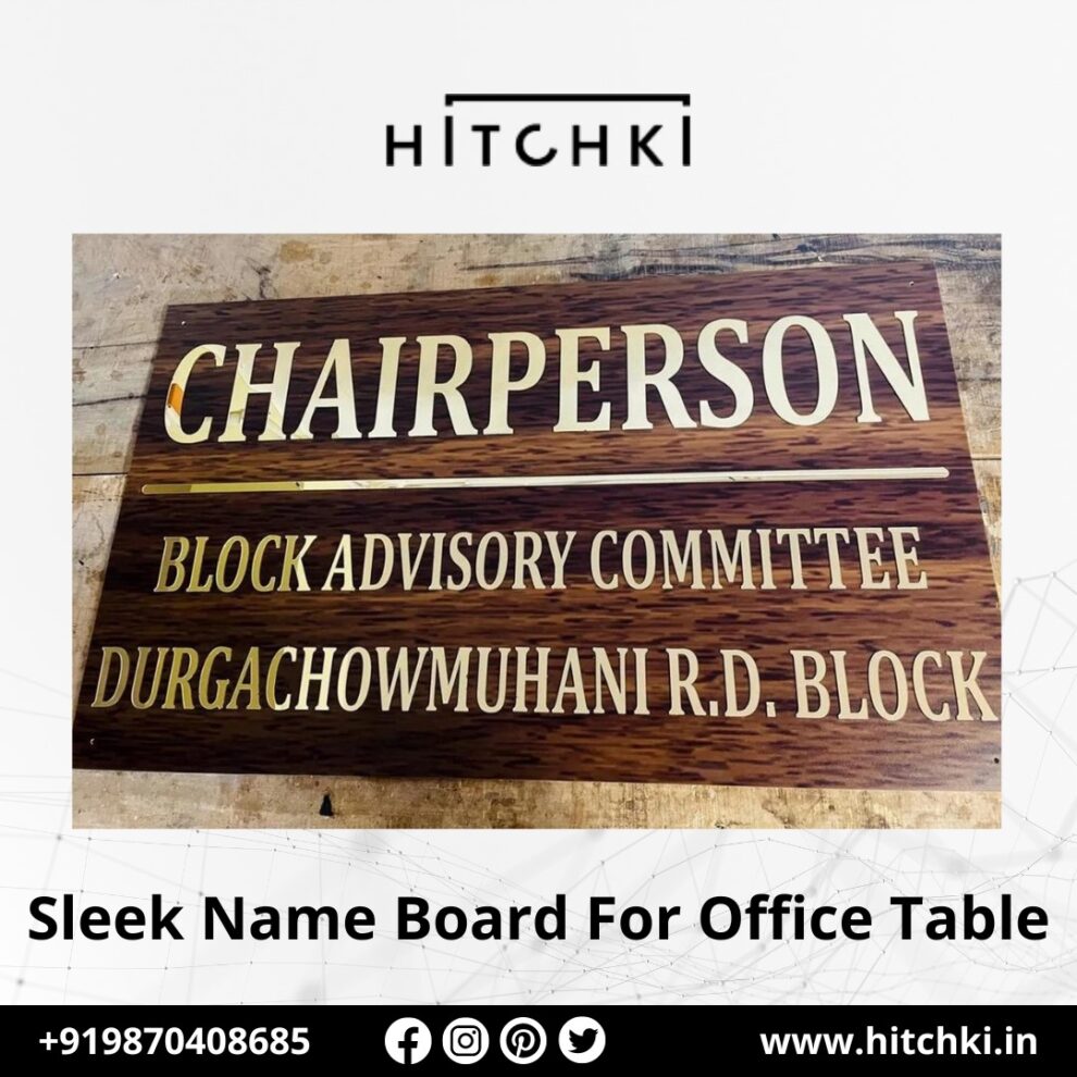 Sleek Name Board for Office Table - Elevate Your Workspace