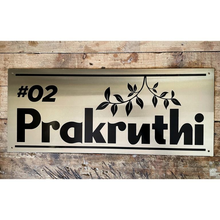 Buy Stainless Steel Laser-Cut Light Name Plate | HITCHKI