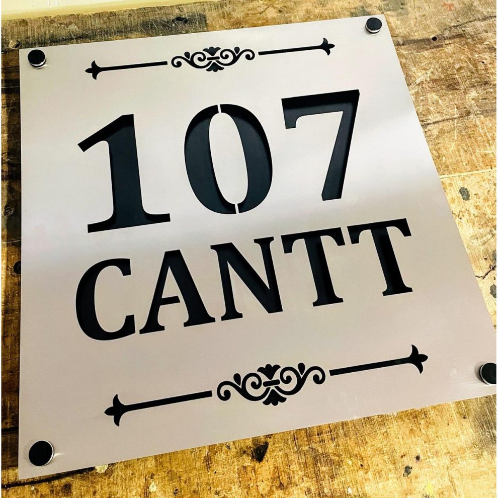 Laser Cut Home Name Plate | Stainless Steel 304 Grade