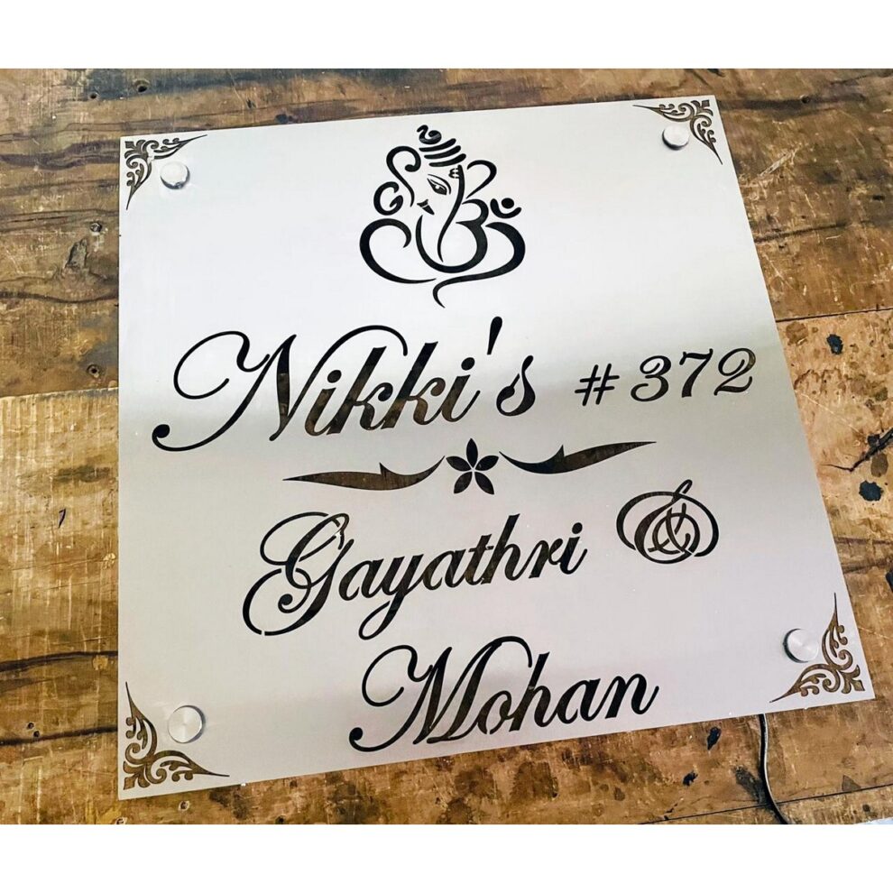 Stainless Steel LED Home Name Plate | Weatherproof