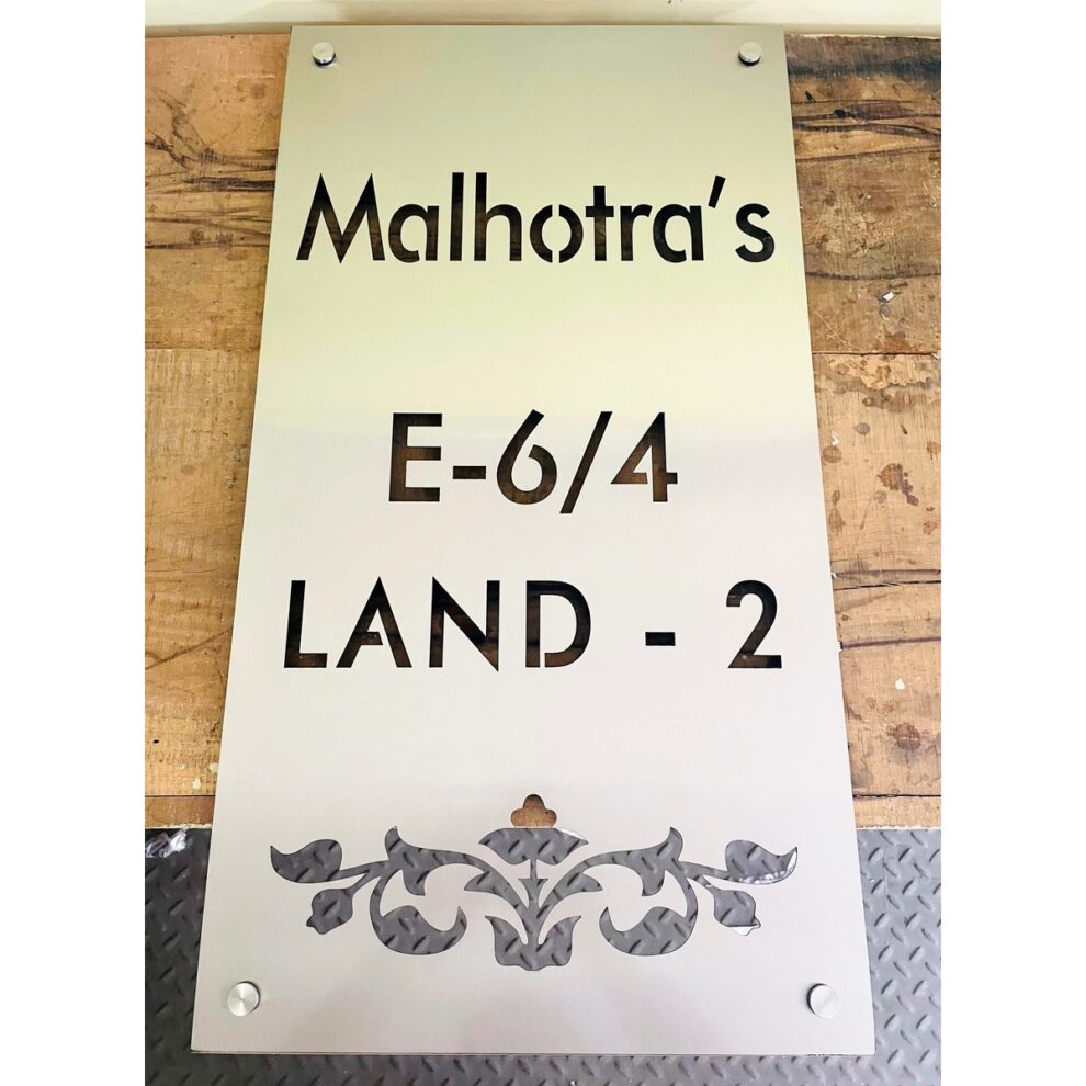 Stainless Steel 304 LED House Name Plate - Customizable