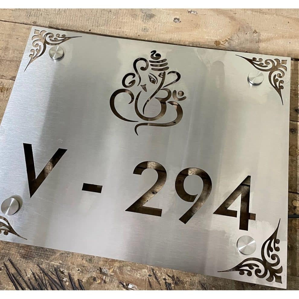 Stainless Steel 304 Waterproof Name Plate