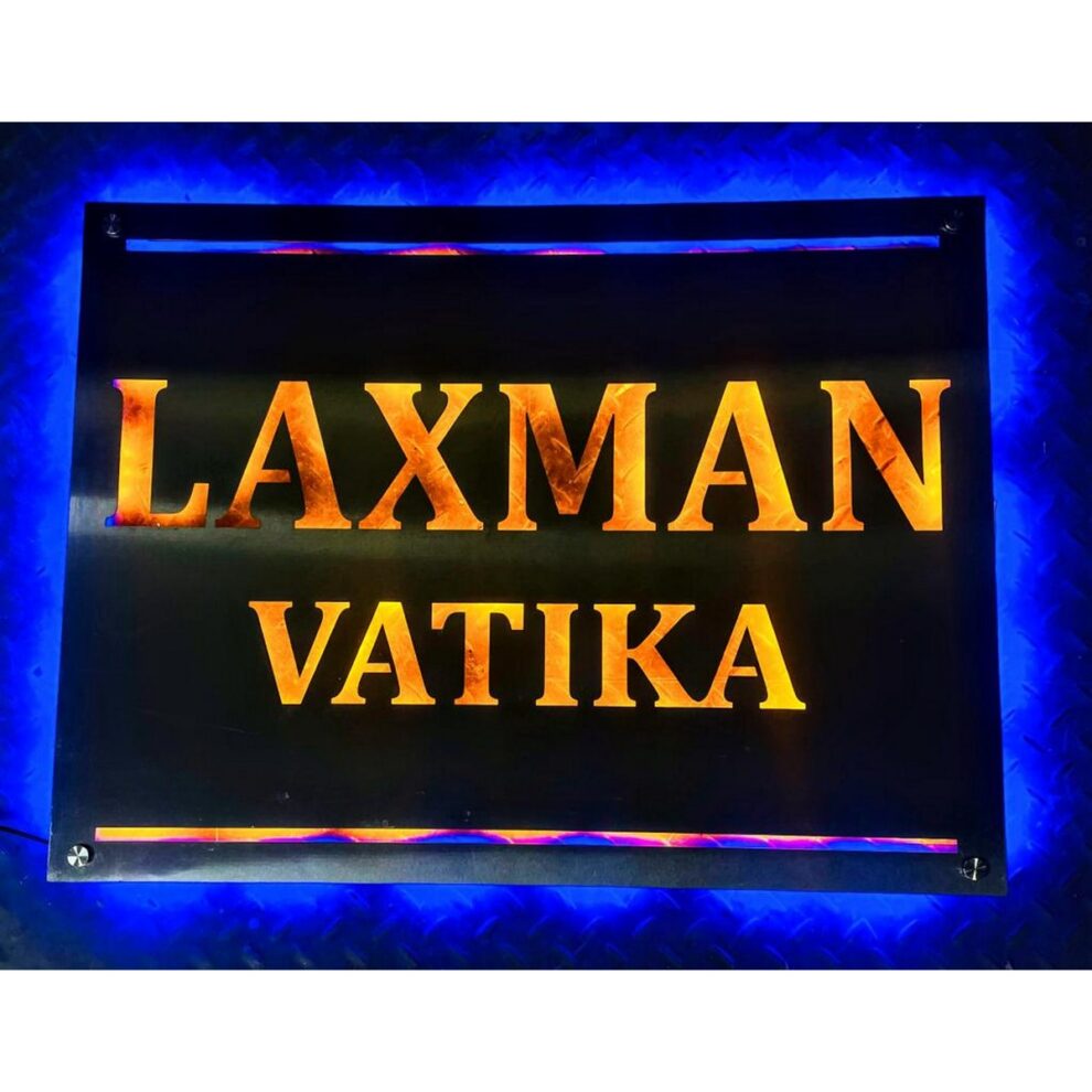 Dual LED Waterproof Home Nameplate | Weatherproof