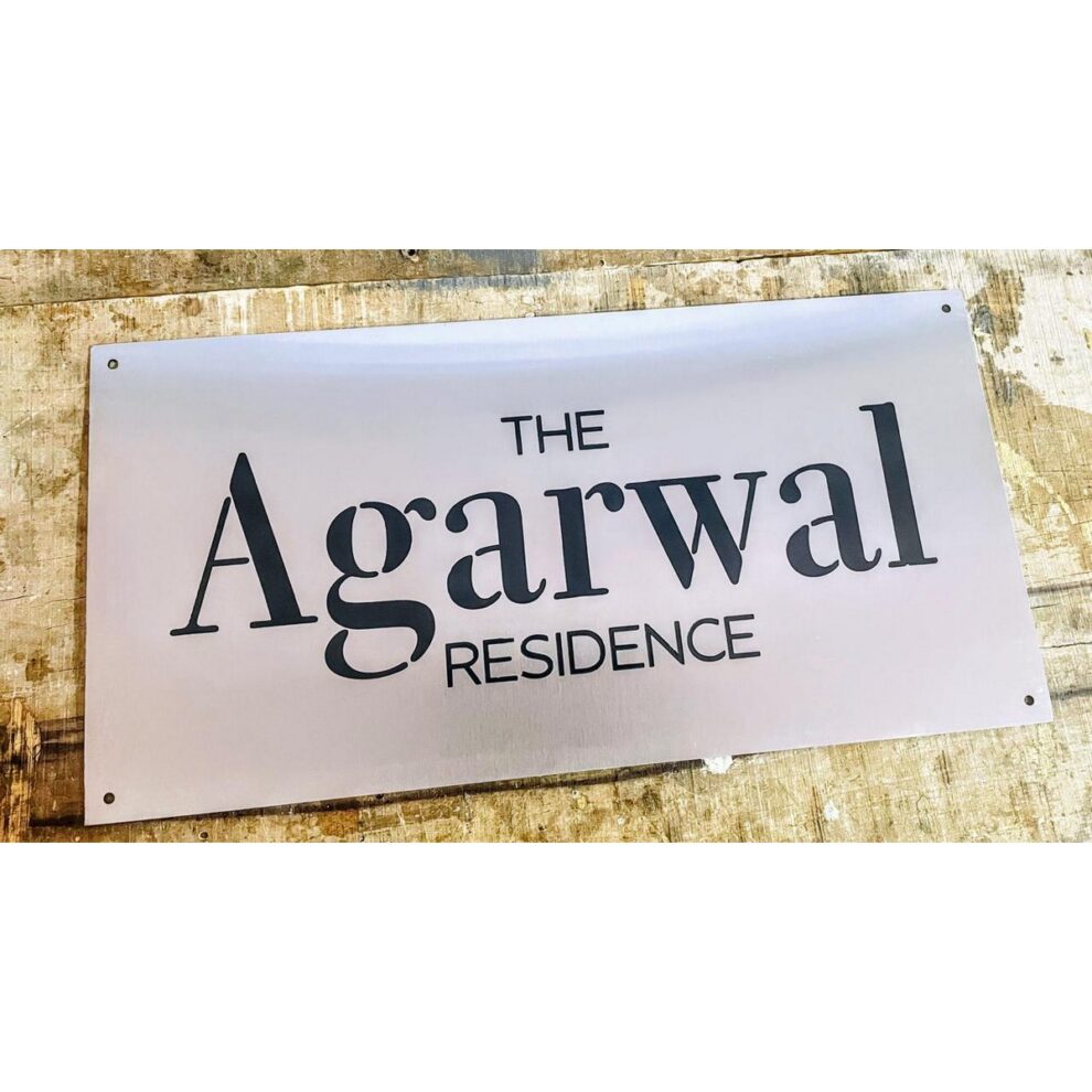 Stainless Steel Engraved Home Wall Name Plate | Waterproof