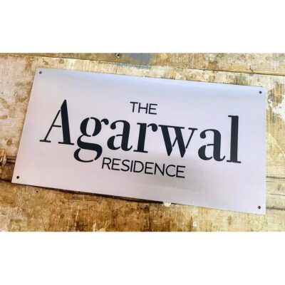 Stainless Steel Engraved Home Wall Name Plate | Waterproof