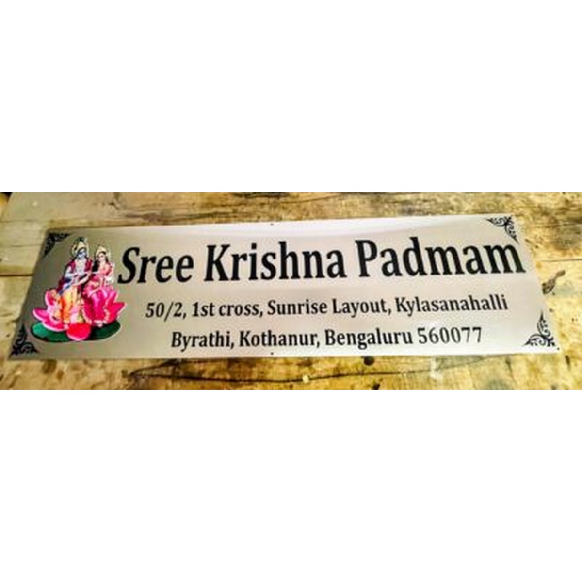 Stainless Steel 304 Grade House Name Plate with God-Image
