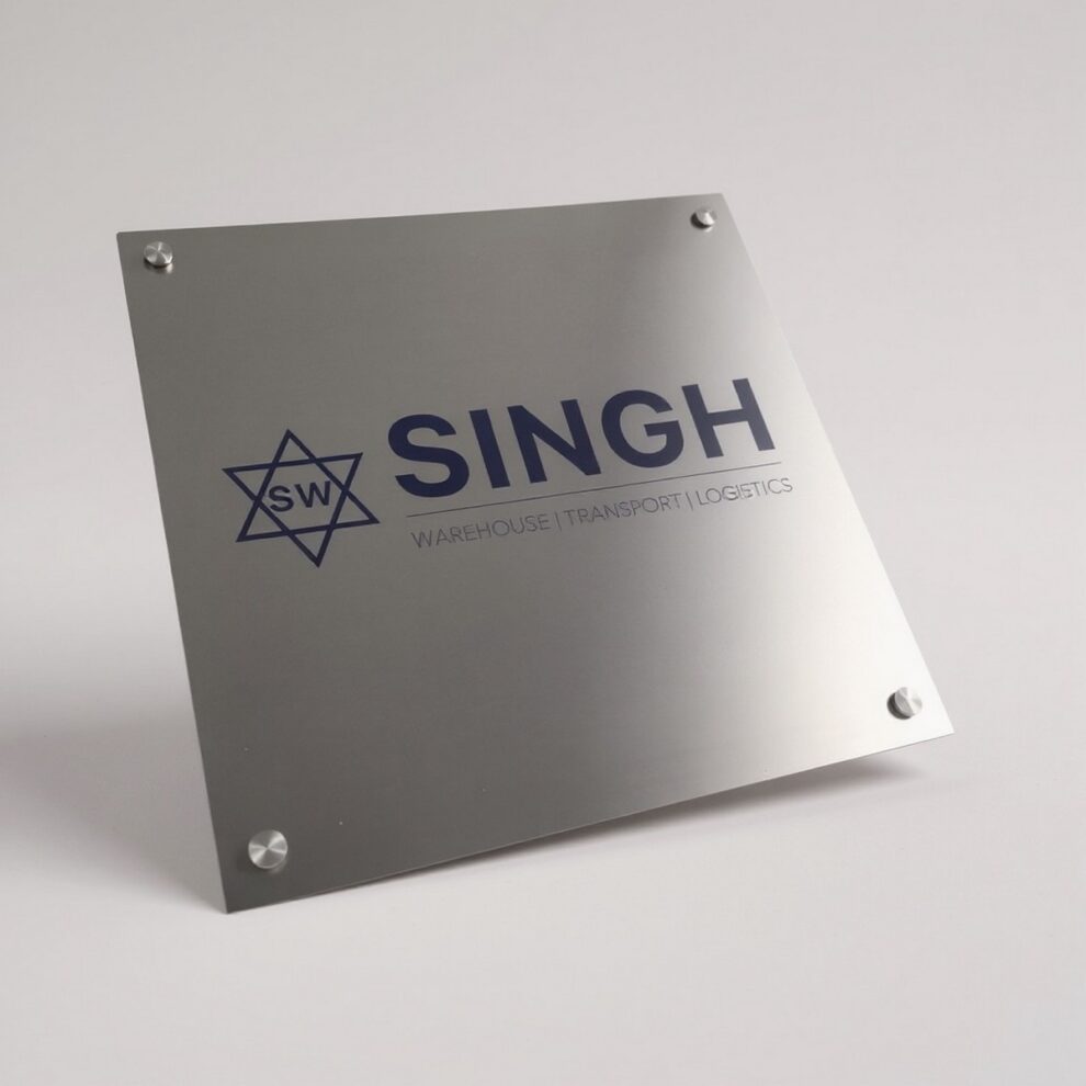 Stainless Steel Nameplates for Home – Singh | Modern House
