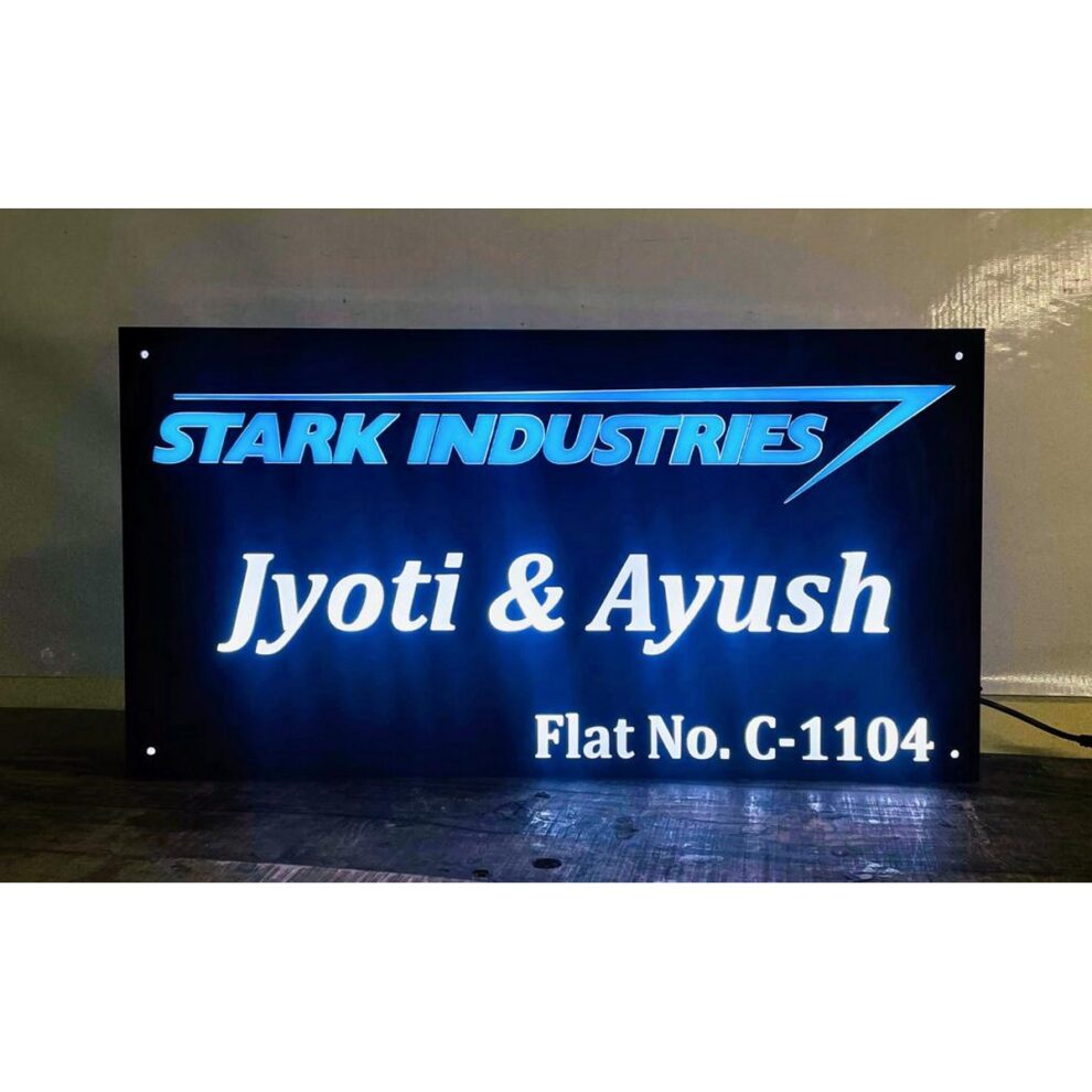 Acrylic LED Name Plate | Waterproof & Durable
