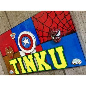 Superhero Nameplate For Kids Customizable