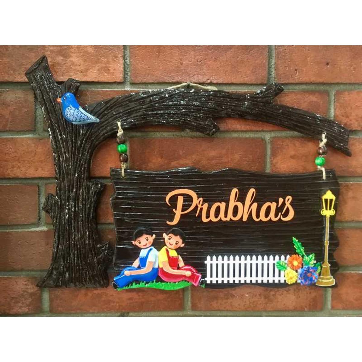 Plaque Wooden Nameplate | Add a Whimsical Touch
