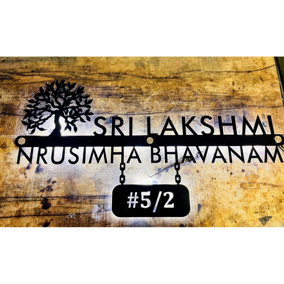 Metal LED Customizable Home Name Plate | HITCHKI