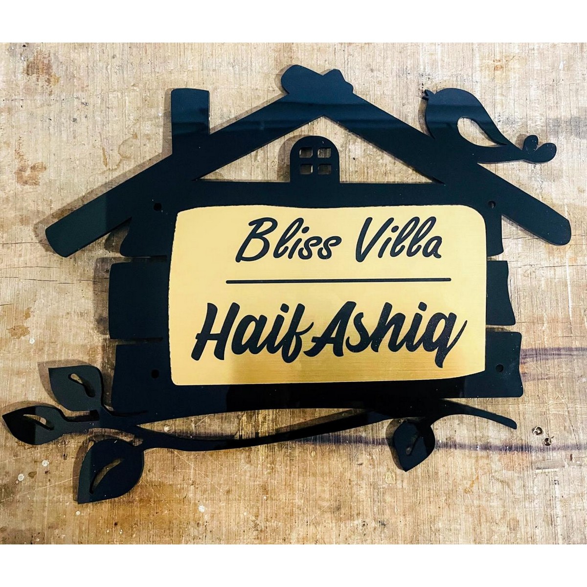 Hut-Shaped Acrylic Name Plate | Add a Charming Touch.