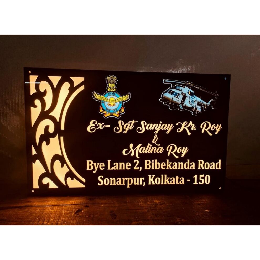 Army Multicolor Acrylic Name Plate - Signature Welcome