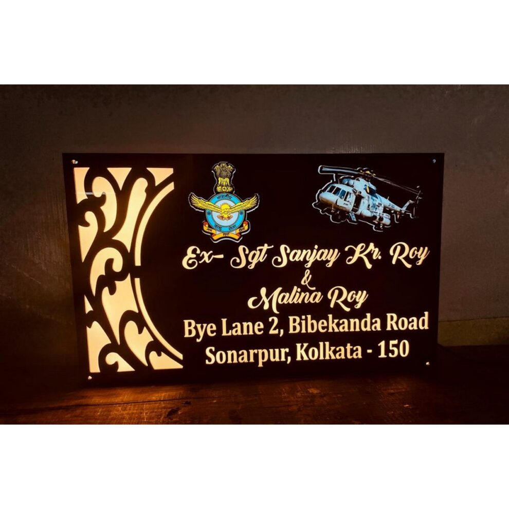 Army Multicolor Acrylic Name Plate - Signature Welcome