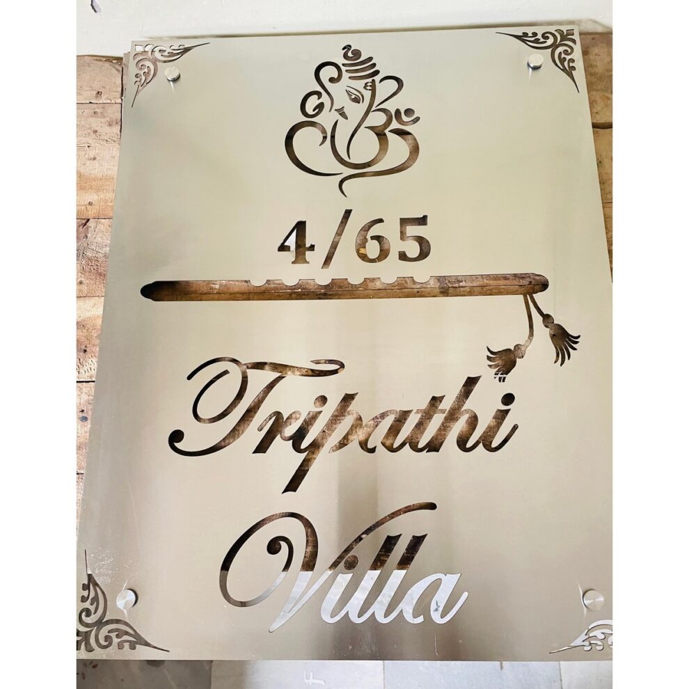 Villa LED Name Plate Stainless Steel 304Customized