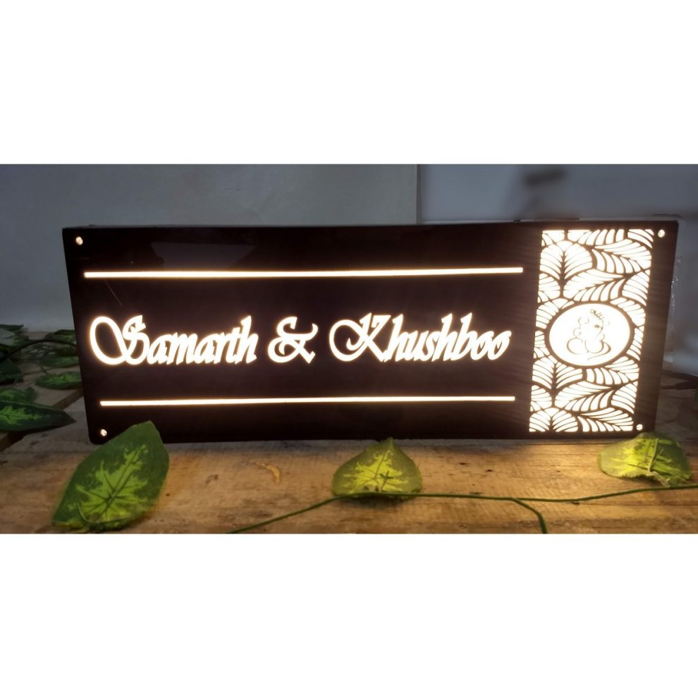 Warm White Acrylic Led Name Plate - Waterproof | Online