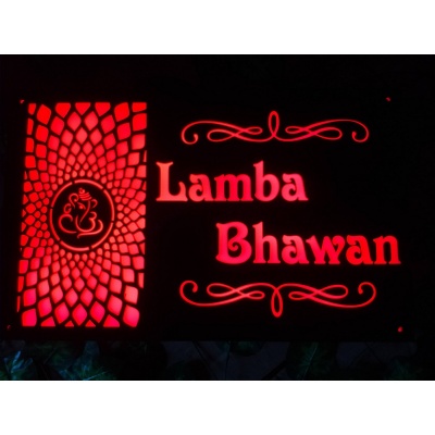 Red Color LED - Waterproof Light Name Plate | Online
