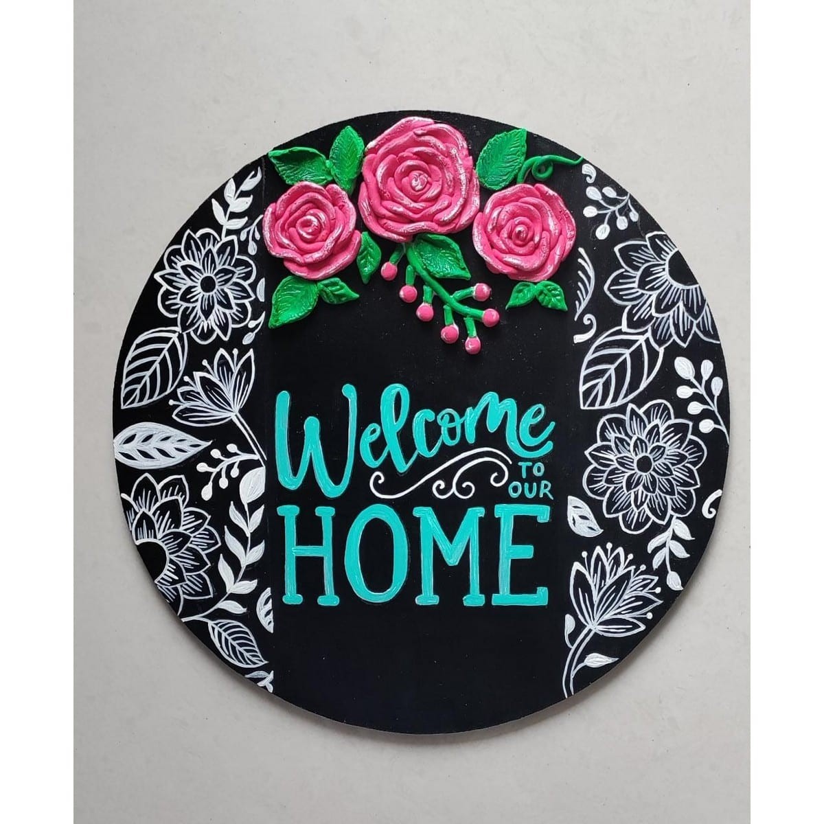 Welcome To Our Home Door Plate Customizable