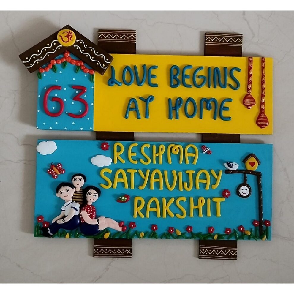 Human Figure Name Plates - Personalized Art for Your Space