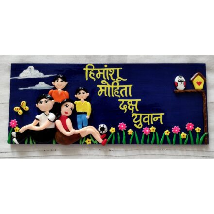 Handmade Customized Wooden Shubh-Labh | For Your Home